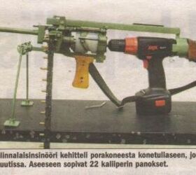 Finn invents electric drill powered machine gun | thefirearmblog.com