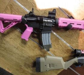 Pink Ar15 Magpul Magpul MOE AR 15 Stock Kit In Pink Camo Color