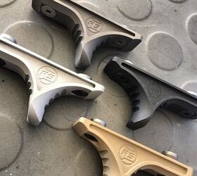 RailScales Serrated Aluminum and Titanium Handstops | thefirearmblog.com