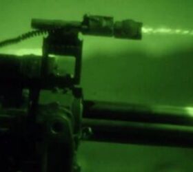 Minigun Firing At Night