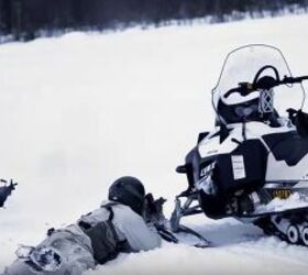 Swedish Arctic Rangers fighting from snowmobiles | thefirearmblog.com