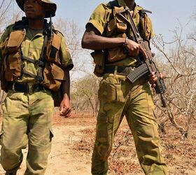 Zero Training African Park Rangers, array of small arms ...