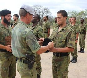 Zero Training African Park Rangers, array of small arms ...