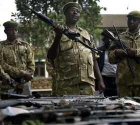 Zero Training African Park Rangers, array of small arms ...