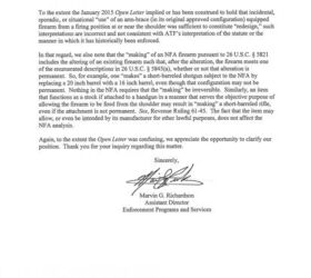 Breaking News Update: ATF Reversal Letter To SB Tactical ...