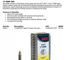 CCI Unloads NEW Mini-Mag .22 LR & VNT .17 HMR Varmint Offerings ...