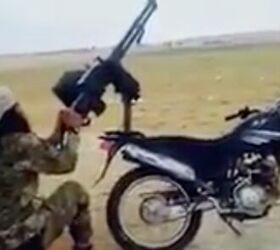 DShK Heavy Machine Gun Mounted on Motorcycle Rear Seat | thefirearmblog.com