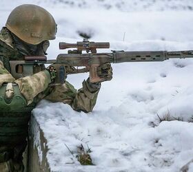 Weapons of Russian Snipers Seen During a Live Fire Exercise ...