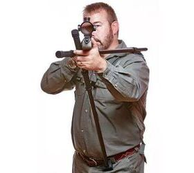 Lazy Aim Body-Mounted Shooting Sticks | thefirearmblog.com