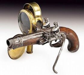 Flintlock Pistol with Integrated Lantern | thefirearmblog.com