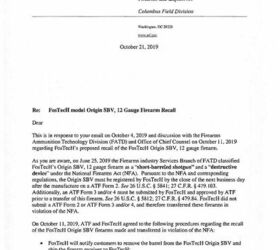 More ATF Reclassification: Fostech Origin SBV Now NFA Regulated ...