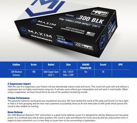 MAXIM Defense Short Barrel Ammunition - Tumble Upon Impact ...